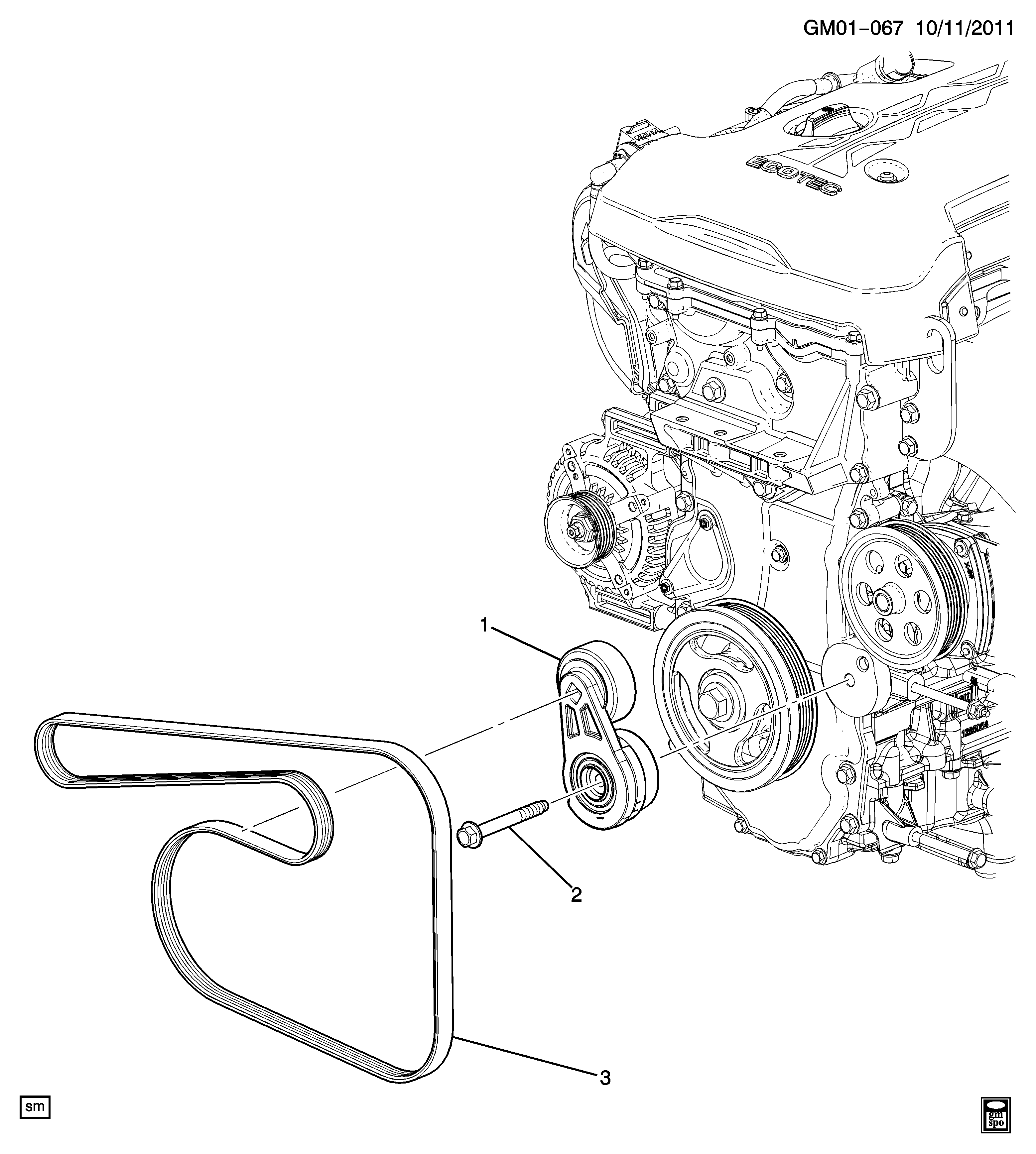 Mkena online auto parts store Chevrolet - 55505526 - TENSIONER,DRV BELT ...